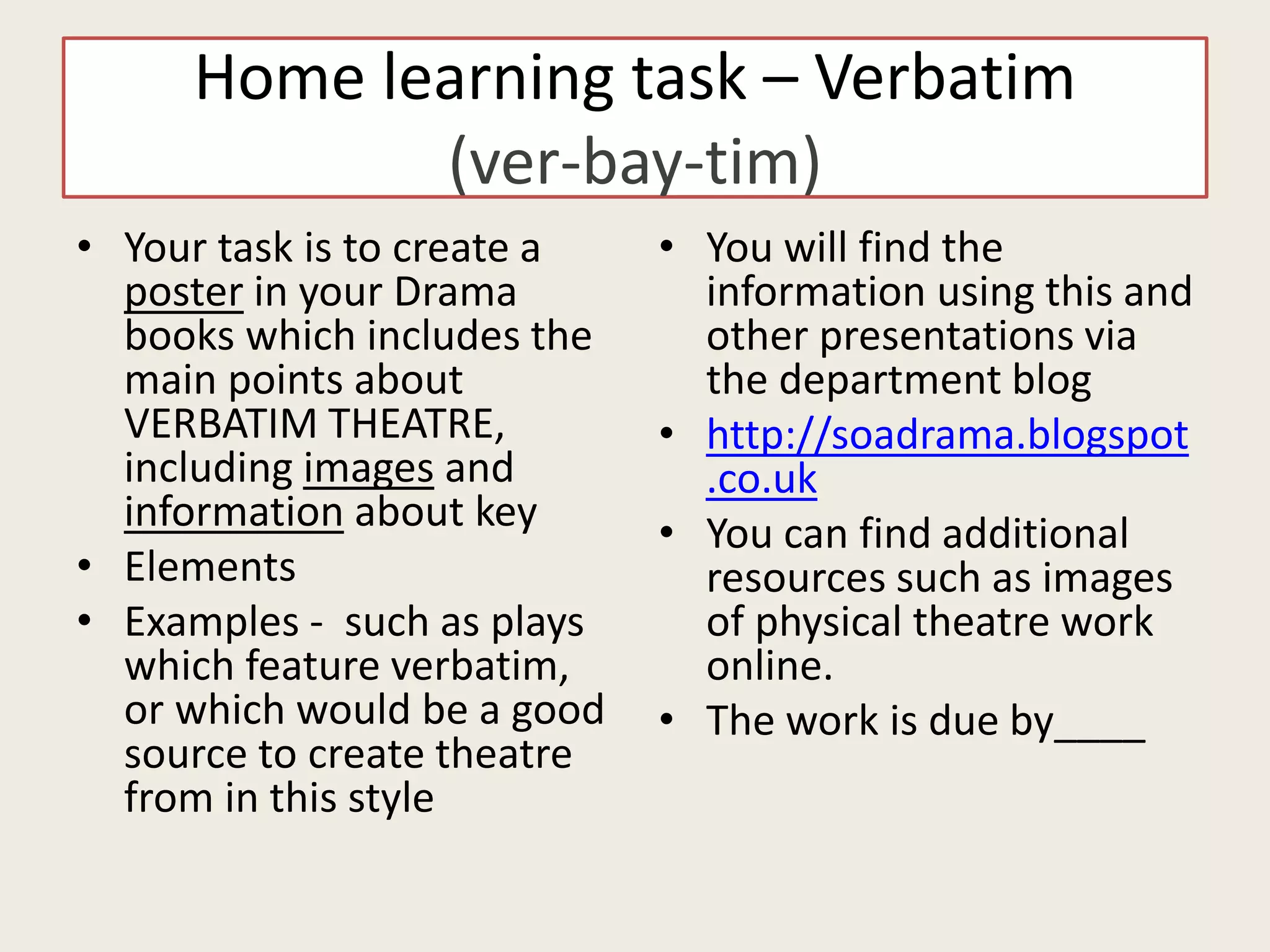 GCSE Devising - Verbatim Theatre L1: Skills | PPTX