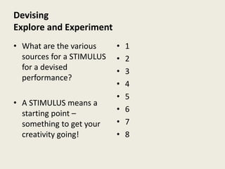 GCSE Devising - Verbatim Theatre L1: Skills | PPTX