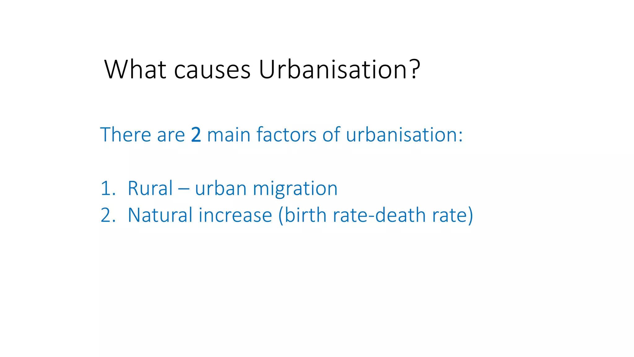 What is urbanisation? | PPTX