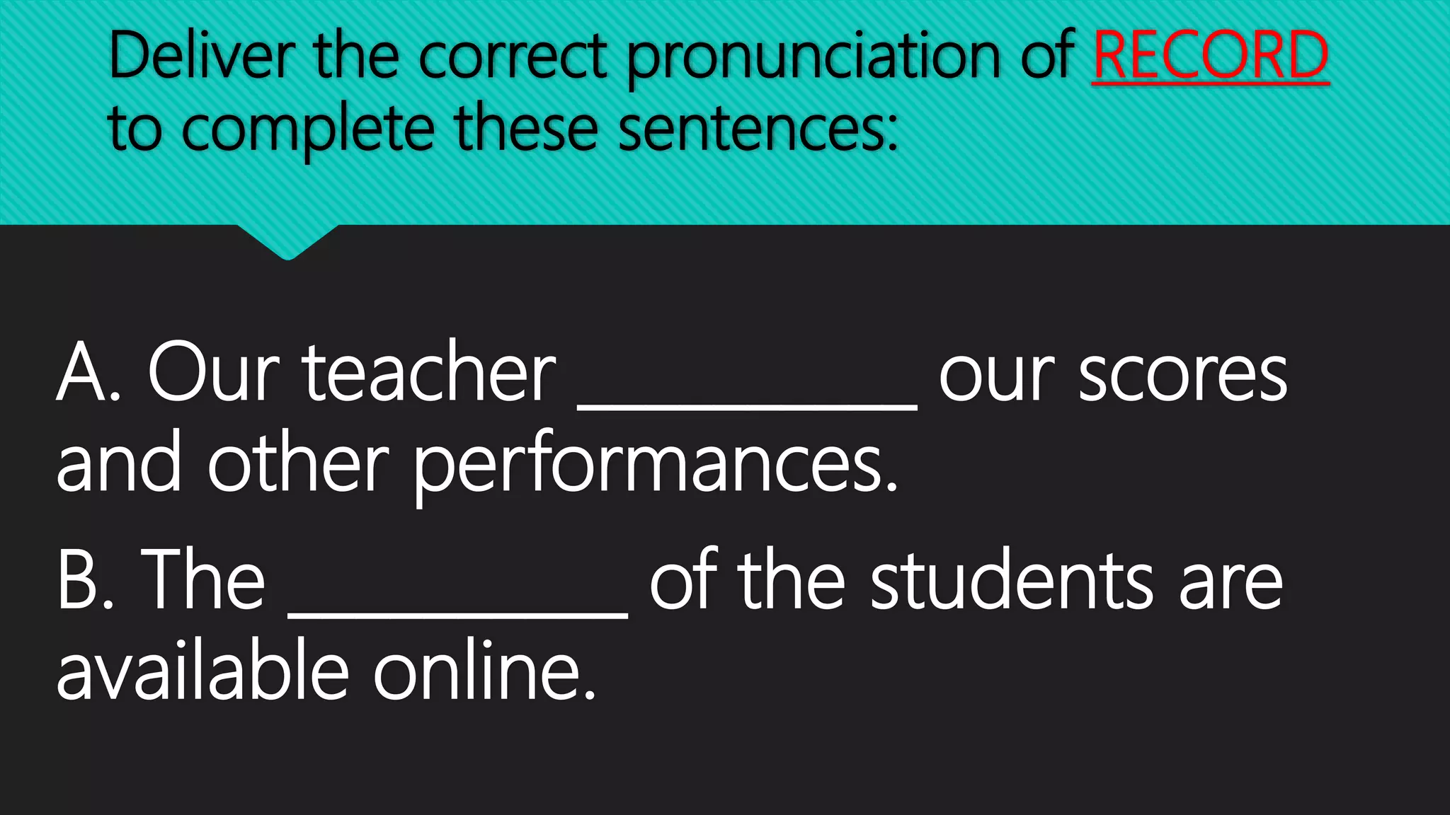 Stress and Intonation Grade 7 English | PPTX