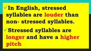 Stress and Intonation Grade 7 English | PPTX