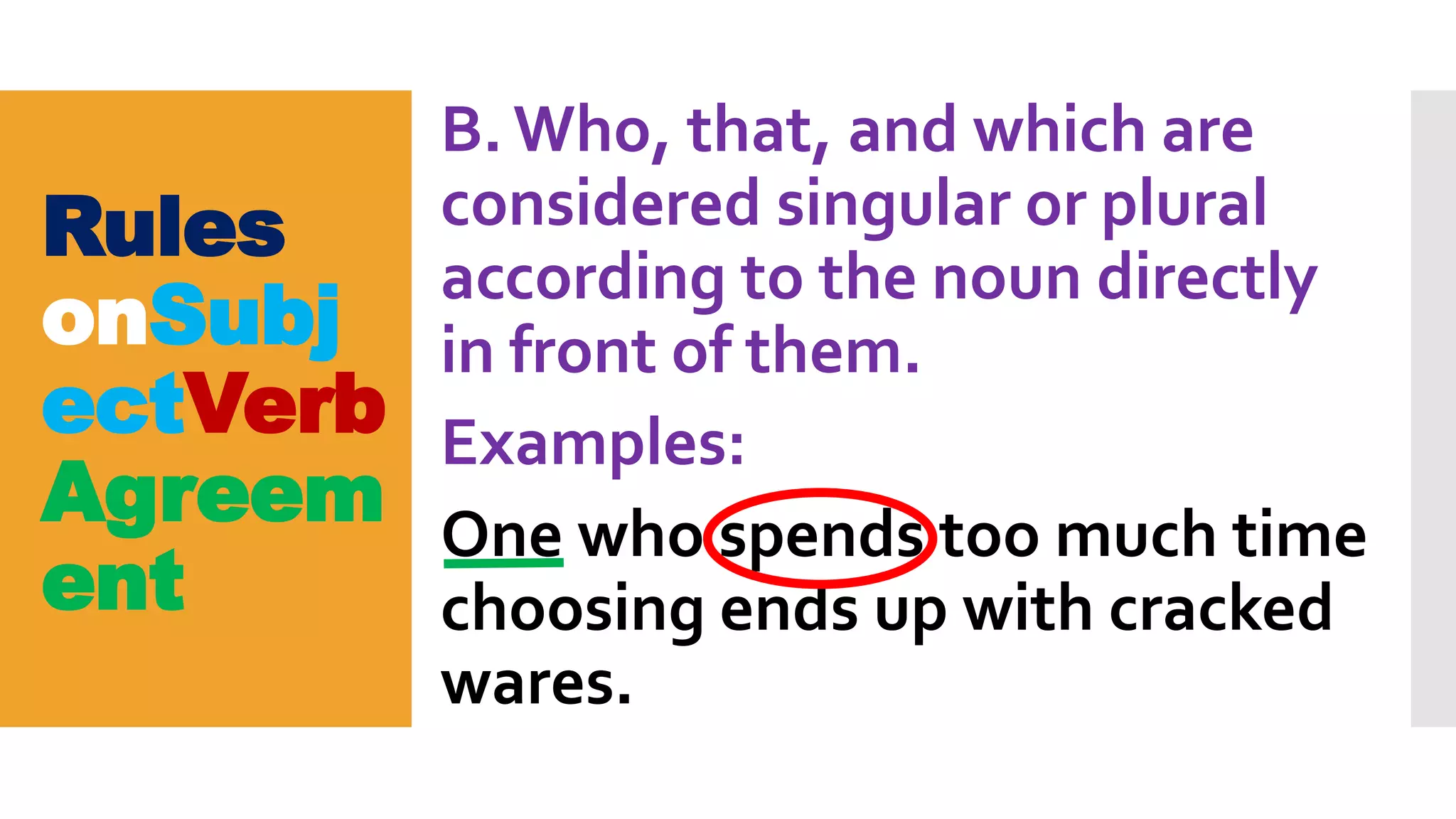 Grade 7 Subject- Verb Agreement | PPTX