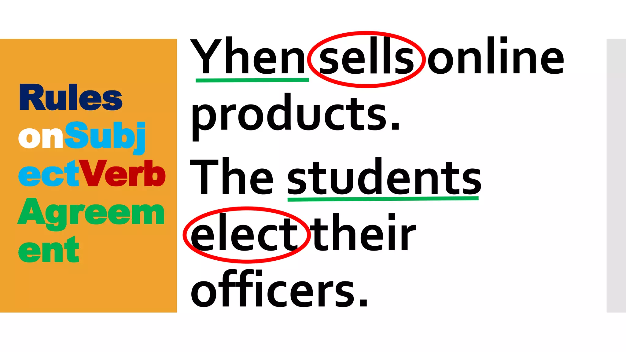 Grade 7 Subject- Verb Agreement | PPTX