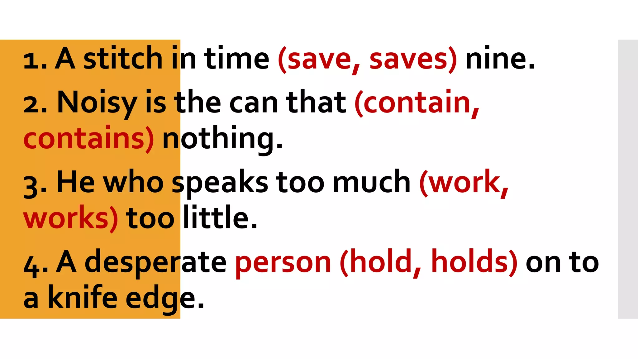 Grade 7 Subject- Verb Agreement | PPTX