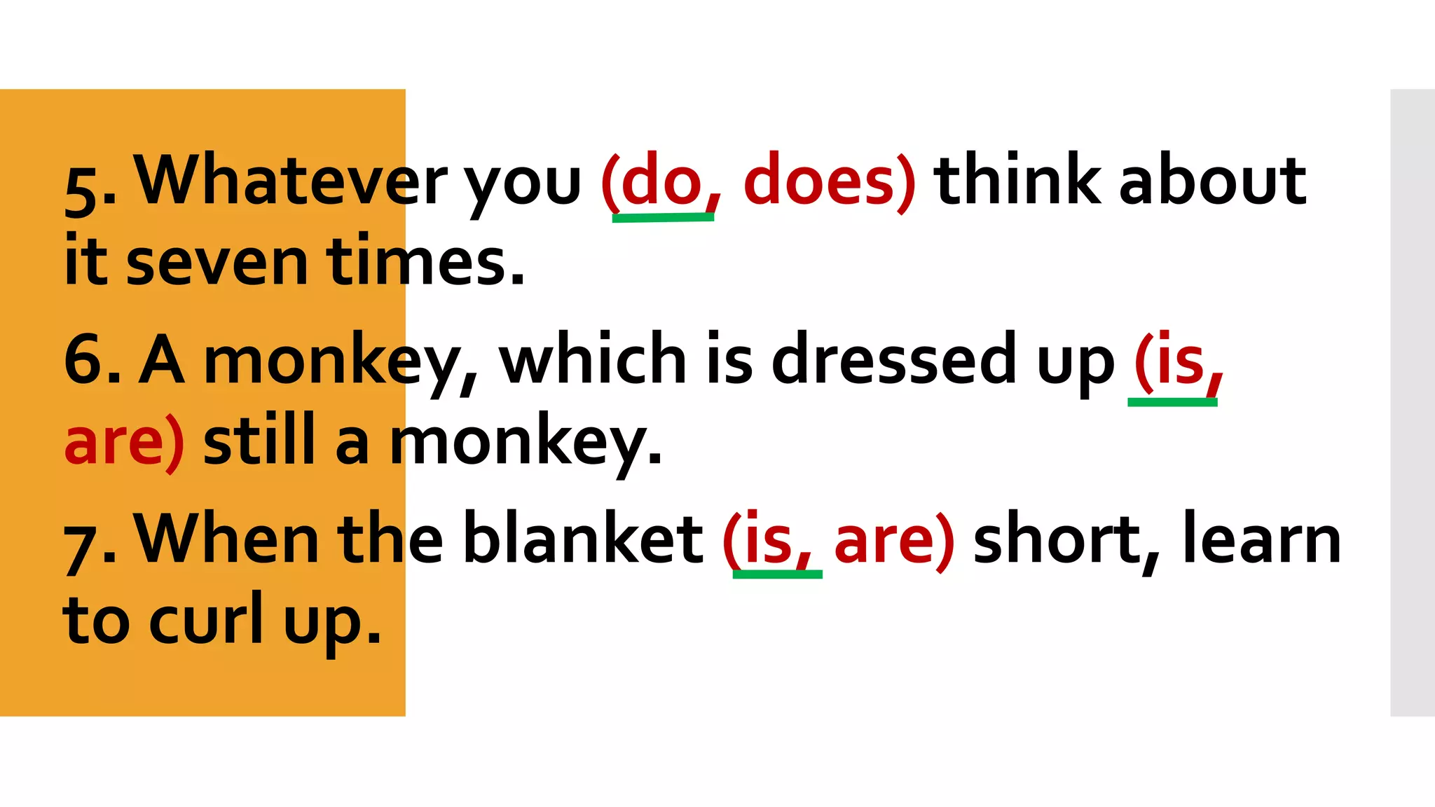 Grade 7 Subject- Verb Agreement | PPTX