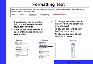 Introduction to word processing in detal | PPT
