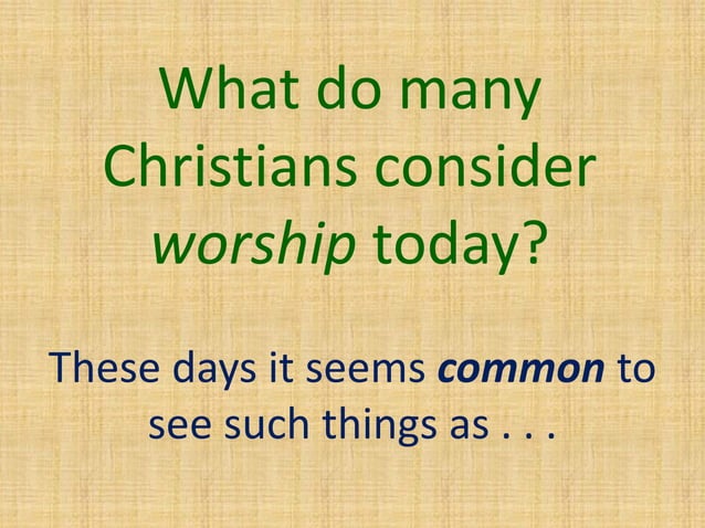 Worship Lesson 1 | PPT