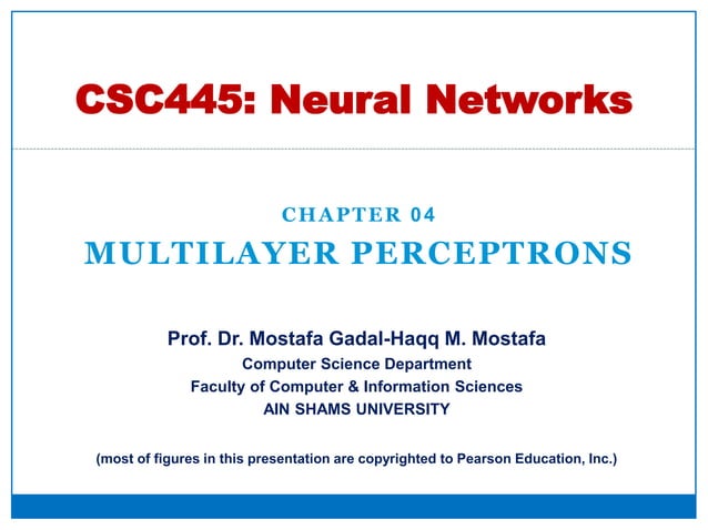 Neural Networks: Multilayer Perceptron | PDF