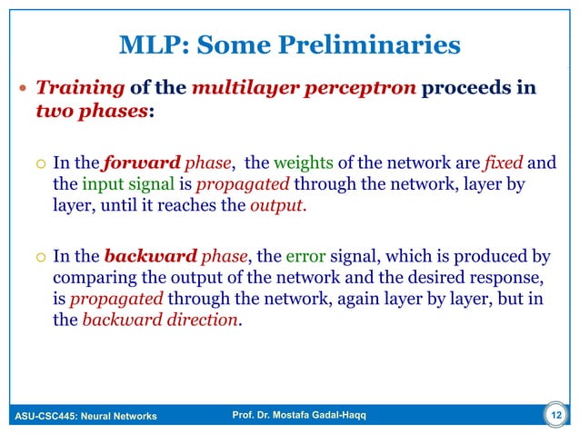 Neural Networks: Multilayer Perceptron | PDF