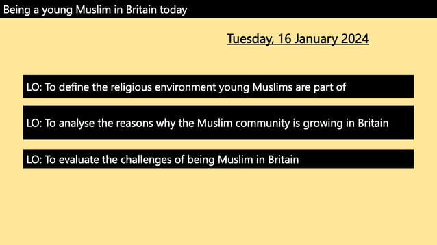 young muslims in Britain today | PPT