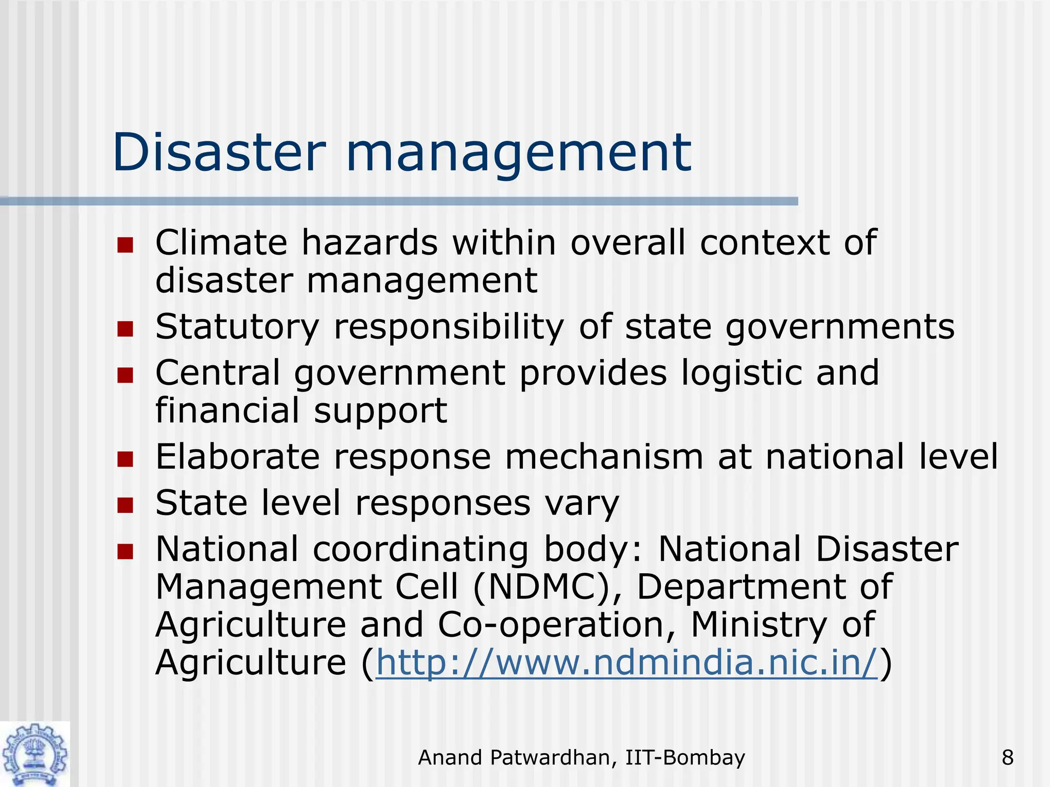 Disaster management in India and its challenges | PPT