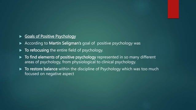 Persuit of happiness; all about role of seligman's positive psychology ...