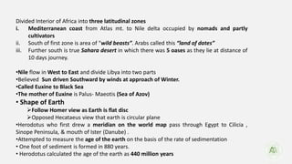 Evolution of geographical thought Greek scholars (hecataeus, Herodotus ...