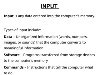 Input Output Devices sample presentation | PPT