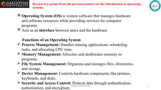 Comprehensive Classification and Evolution of Operating Systems | PPTX