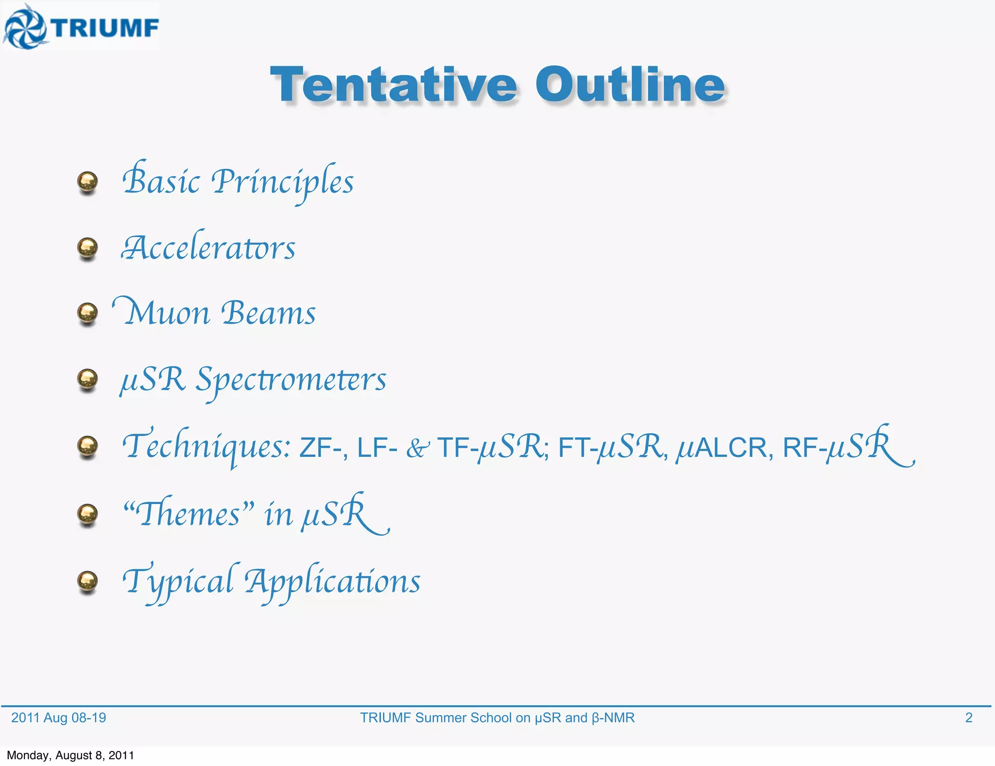 Methods of Muon Spin Rotation/Relaxation/Resonance (muSR) | PDF