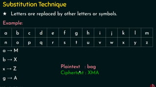 Various Cipher techniques in Cryptography | PDF