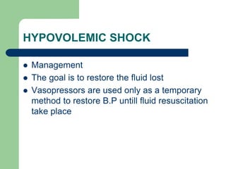 Diagnosis and Management of shock all treatment | PPT