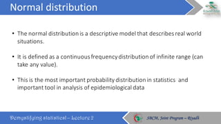 Probability distributions, sampling distributions and central limit ...