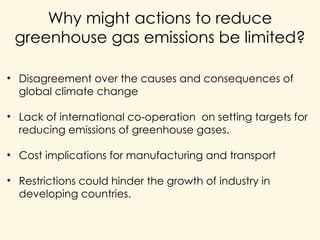 Greenhouse Gases and Climate change lesson | PPTX