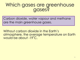 Greenhouse Gases and Climate change lesson | PPTX