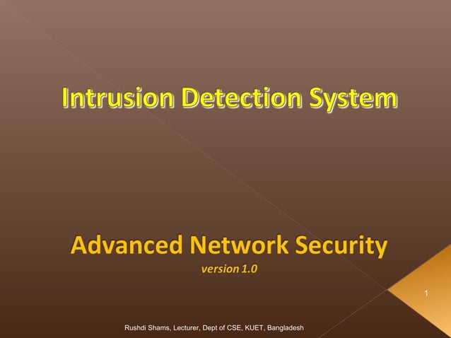 L2 Intrusion Detection System (IDS) | PPT