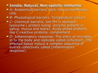 Lecture notes innate immunityLecture notes innate immunity | PPT | Free ...