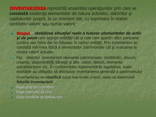 Inventarierea patrimoniului | PPT