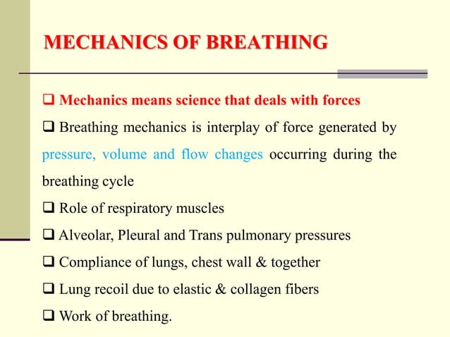 Breathing mechanics presentation systems | PPT