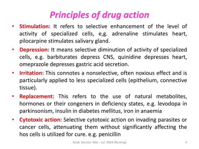 Pharmacodynamics - Introduction (Allied health students) | PPT