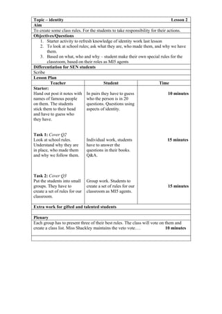 L2 rules - lesson plan | PDF