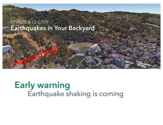 lecture 20 early earthquake warnings - earthquakes 20 | PDF