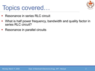 Basic Electric theory - Resonance.pptx | Physics | Science
