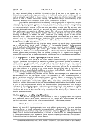 Secondary mathematics teachers’ use of learners’ responses to foster ...