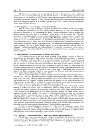 Secondary mathematics teachers’ use of learners’ responses to foster ...