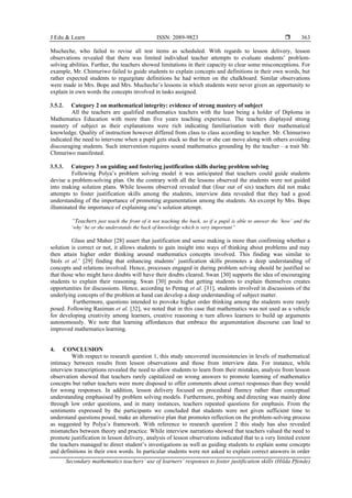 Secondary mathematics teachers’ use of learners’ responses to foster ...