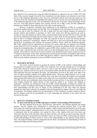 Learning history through project-based learning | PDF