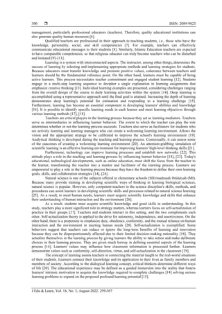 Professional development teacher to improve skills of science process ...