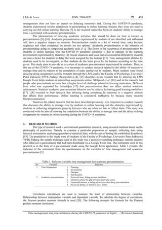 Time management and procrastination during the COVID-19 pandemic in higher education | PDF