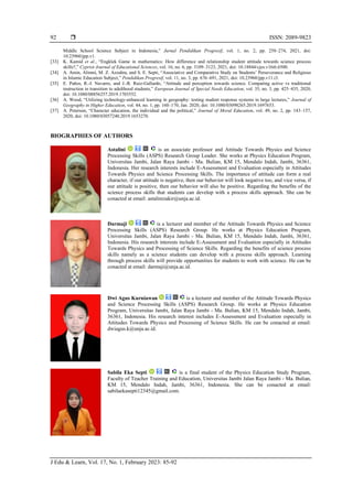 Overview the inquiry learning model: Attitudes, student characters, and ...