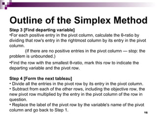 L20 Simplex Method | PPT | Computer Software and Applications | Computing