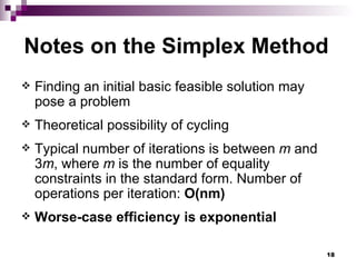 L20 Simplex Method | PPT | Computer Software and Applications | Computing