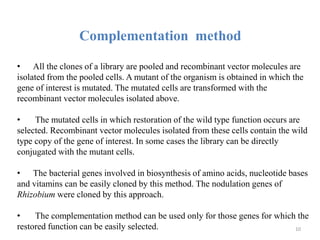 L21. techniques for selection, screening and characterization of ...