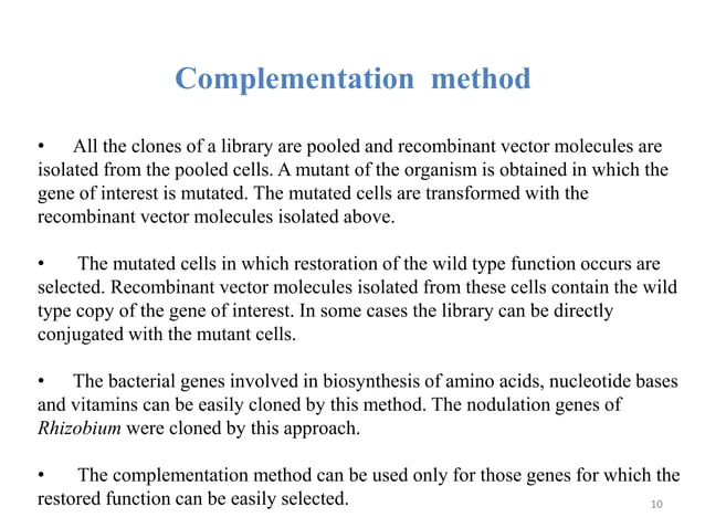 L21. techniques for selection, screening and characterization of ...