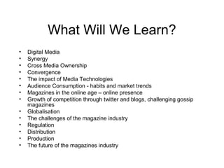 L21 (intro and future) | PPT | Media Industry | Industries