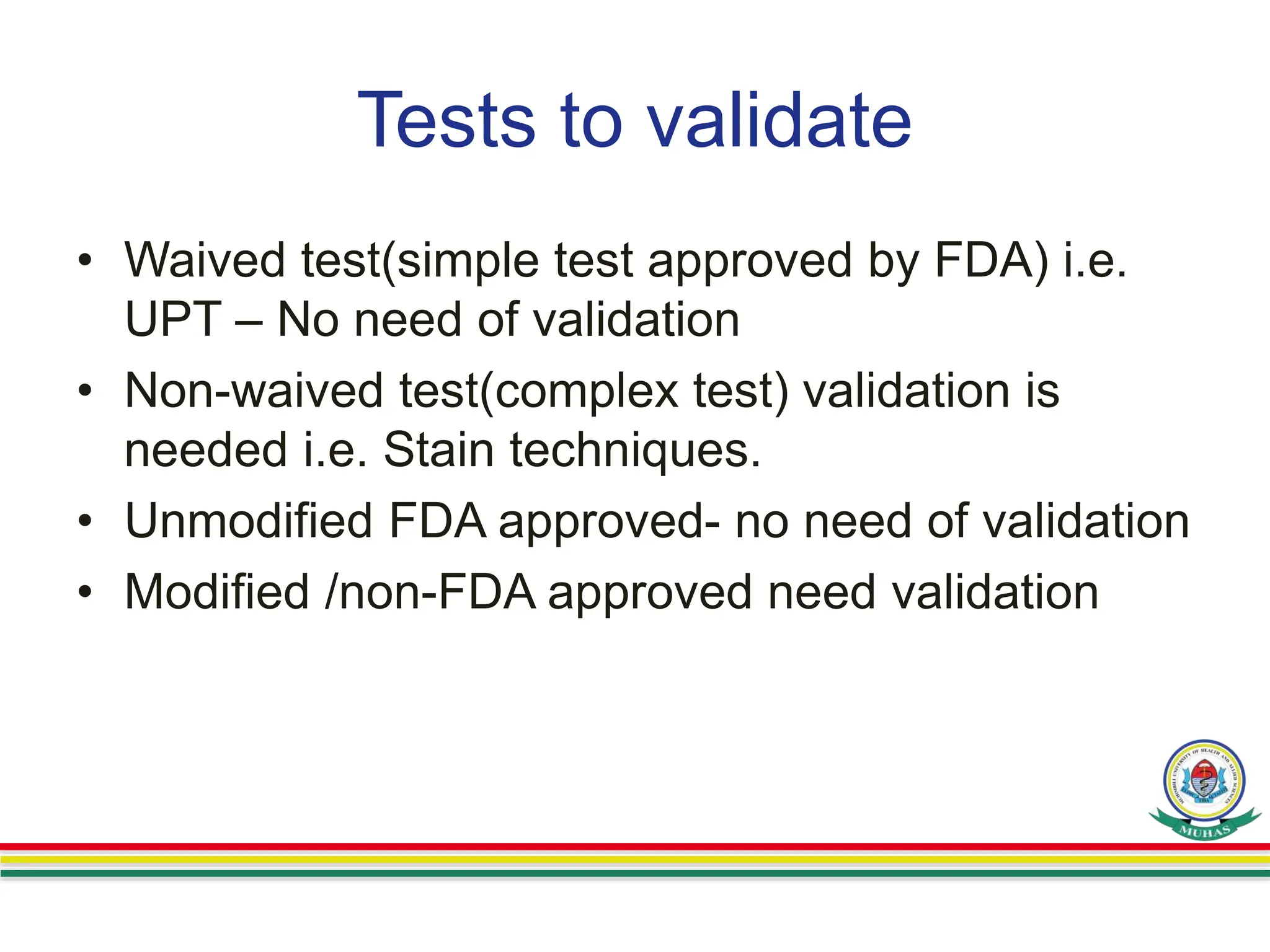 Validation of laboratory tests with important guidelines | PPTX