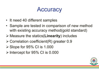 Validation of laboratory tests with important guidelines | PPTX