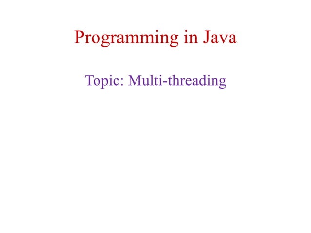 L22 multi-threading-introduction | PPT