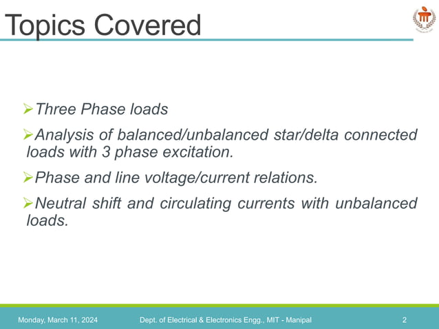 L22,L23 - 3 phase loads Balanced _ Unbalanced loads.pptx | Physics ...