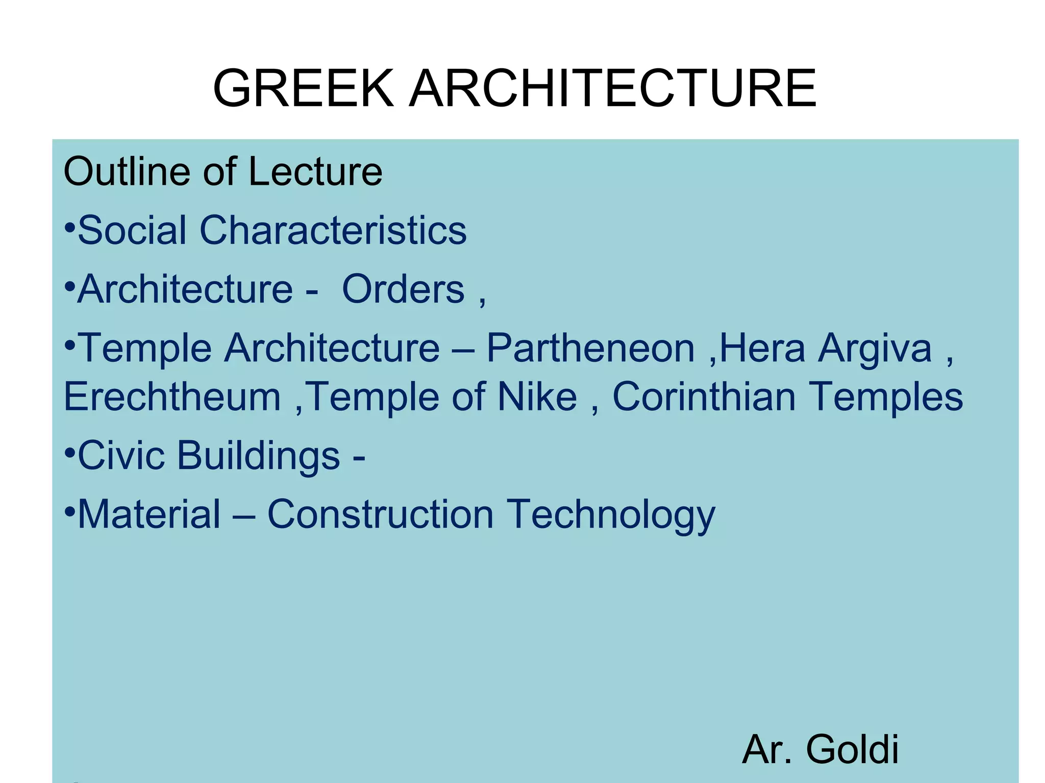 L 23 25 greek architecture | PPT